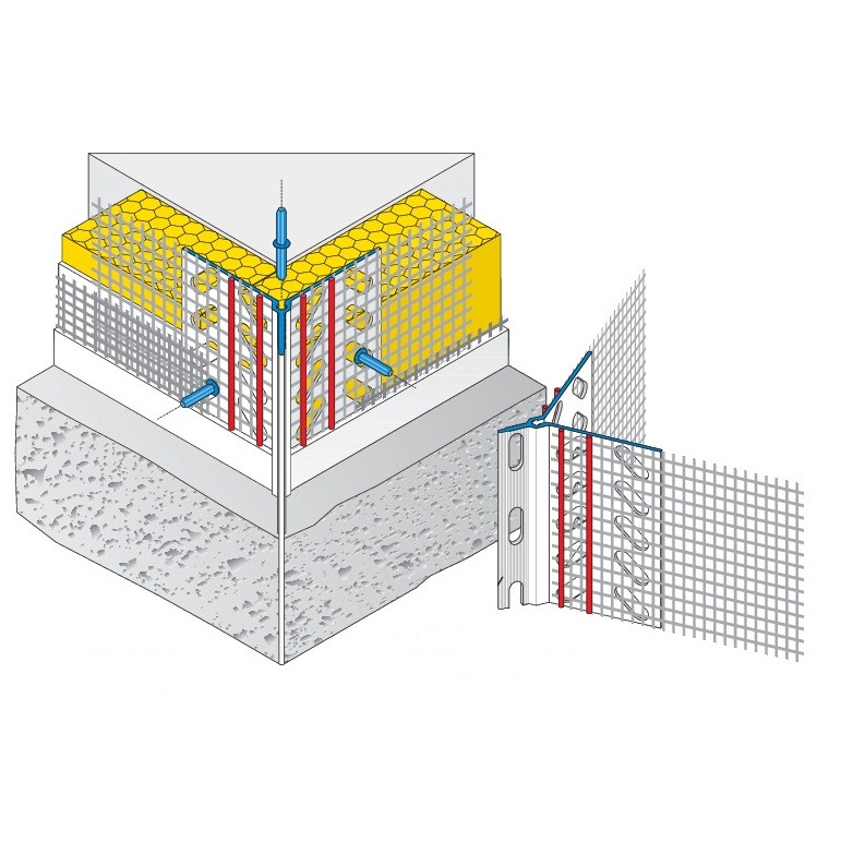 Corner bead for ETICS/EIFS systems APU W15 Stabilo 8131 - MDB Profil
