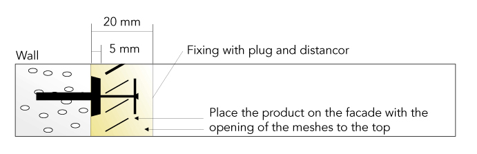 PVC lath for cementing-external rendering Galto PVC 6828 - MDB Profil