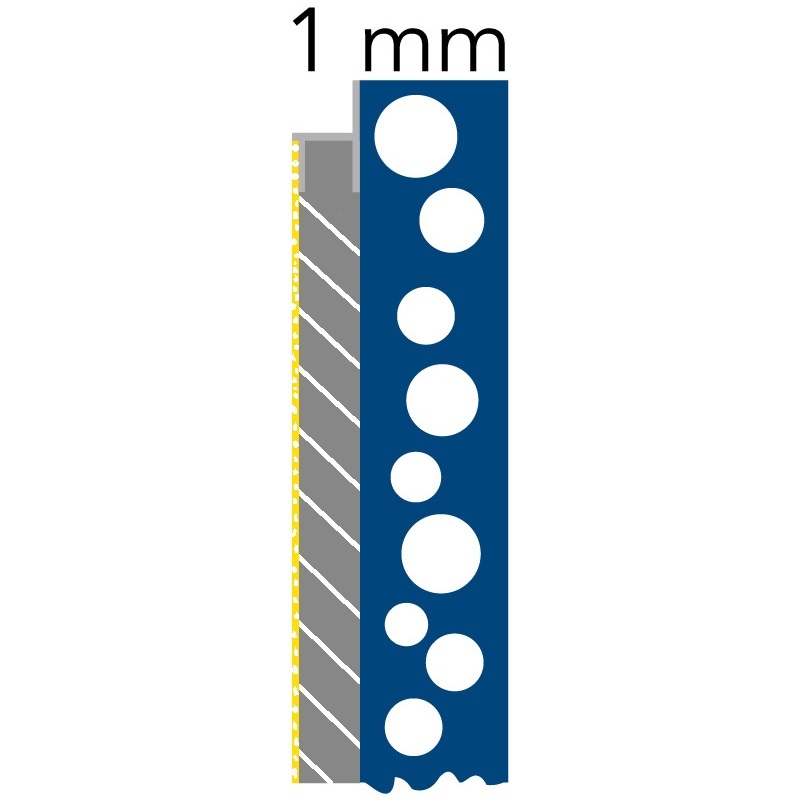Shadowline profile for gypsum boards Caderplac L PVC 8026 - MDB Profil