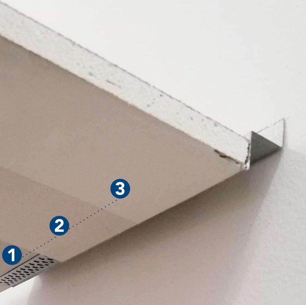 Shadowline profile for gypsum boards Placstop W 0197 - MDB Profil